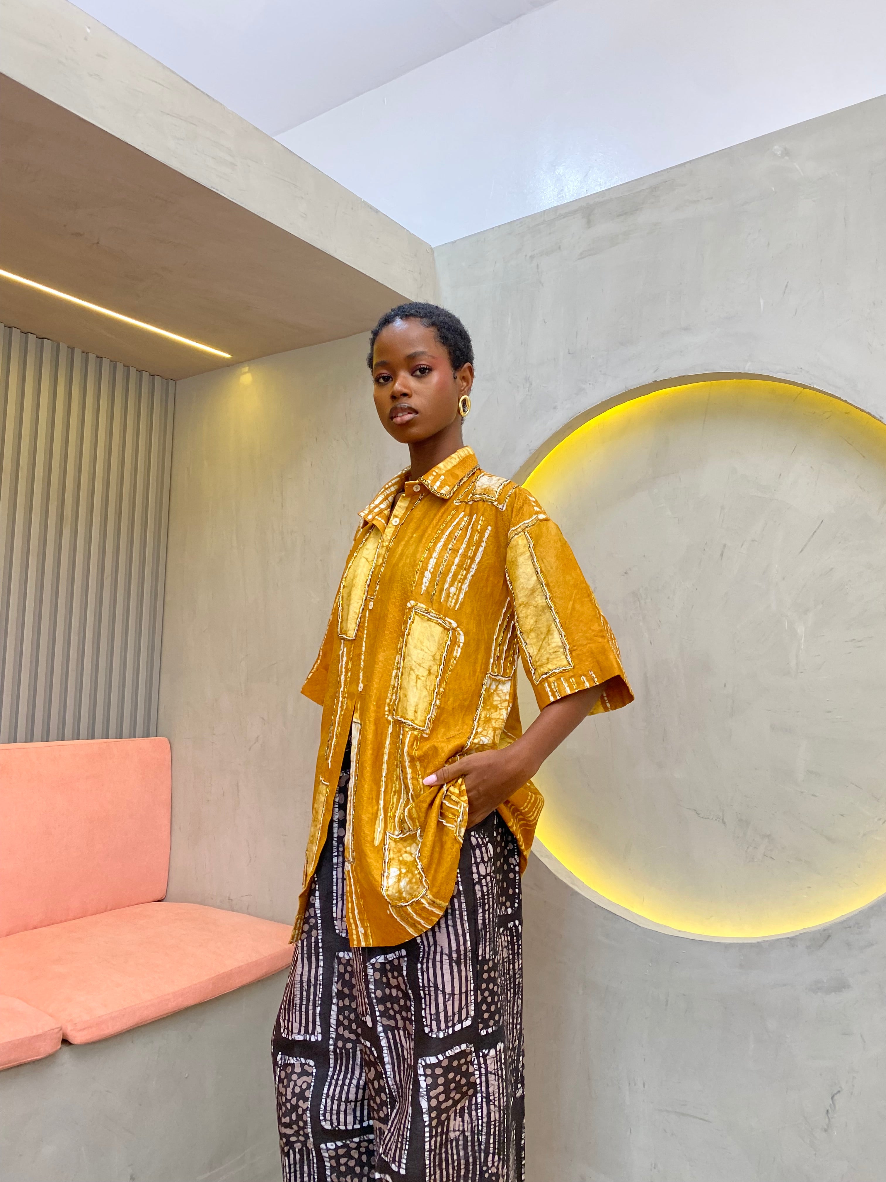 ADIRE BEADED SHIRT – Isaleeko From Derin